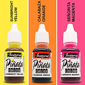 Jacquard Piñata Alcohol Ink Made in USA - Original Exciter Pack - 9 Colors - 1/2 Ounce Bottles - Bundled with Moshify Blending Pen
