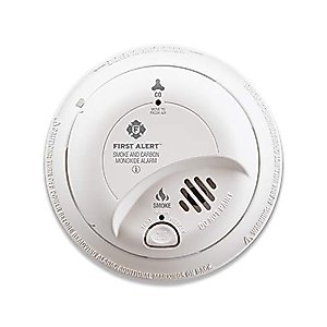 First Alert BRK SC9120LBL Hardwired Smoke and Carbon Monoxide (CO) Detector with 10 Year Sealed Battery Backup , White