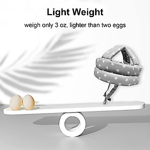 Huifen Baby Helmet for Crawling Walking, Baby Helmet with 3 Pairs Knee Pads, Soft Baby Helmet Infant Helmet, Toddler Head Cushion Bumper Bonnet for Baby Learning to Walk (Grey)