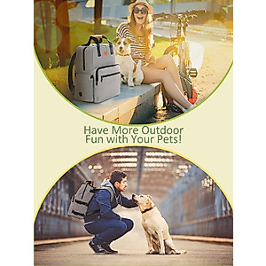 Dog Travel Bag, Airline Approved Organizer Backpack with Multi-Function Pockets, 25L Accessories Set with 2 Food Storage Containers, 2 Foldable Bowls for Weekend