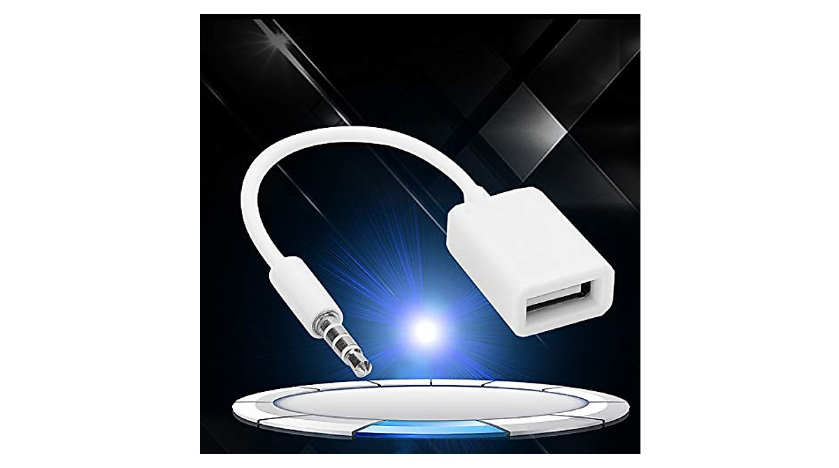 ASHATA 3.5mm to USB Audio Cable for Car AUX & U-Disk