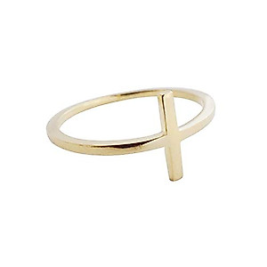 Honeycat Petite T-Bar Bar in Gold, Rose Gold, or Silver | Minimalist, Delicate Jewelry (Gold, 7)