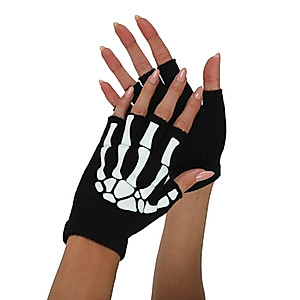 Tipsy Elves Fingerless Skeleton Gloves