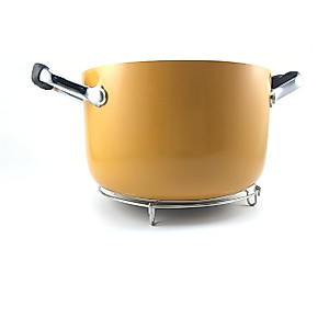 i Kito Wire Steamer Kettle Rack Holder Fit For All Pots Pans Up To 4L Cookware Easy Cooking Steaming Vegetables Foods (Small-Dia 5inch)