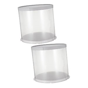 Mobestech 2pcs Box Paperboard and Material Cake Packaging Boxes Round Design for Home Shop and Events
