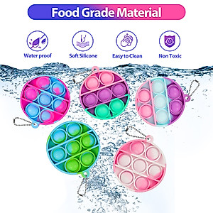 Pop Fidget Toys Bulk Its Party Favors for Kids 4-8 8-12 30 PCS Mini Pop Keychain It Sensory Fidget Toy Pack Fidgets for Classroom Prizes Birthday Goodie Bag Stuffers for Kids End of Year Student Gifts
