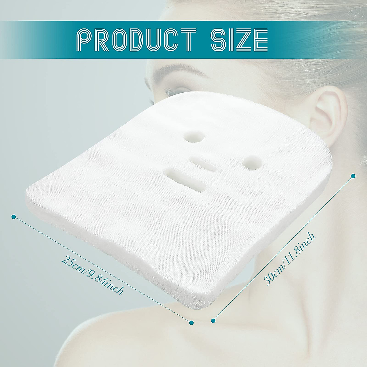 Maitys 150 Pieces Pre-cut Gauze Facial Cotton Beauty Gauze Skin Care Face for Facial Spa,High frequency