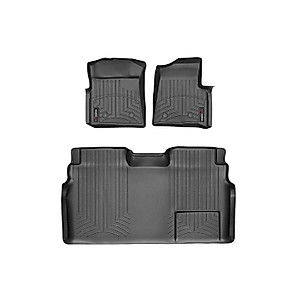 WeatherTech Custom Fit FloorLiners for Ford F-150 (CrewCab) w/o Manual Shifter - 1st & 2nd Row (446131-441793), Black