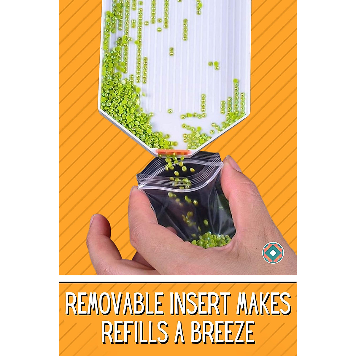 4 PC Diamond Painting Trays with Lids/Covers, 2 Bead Trays & 2 Lids, Large Plastic Bead Sorting Trays, Diamond Gem Accessory, Diamond Art Tool, White Rhinestone Tray, Diamond Art Storage Containers