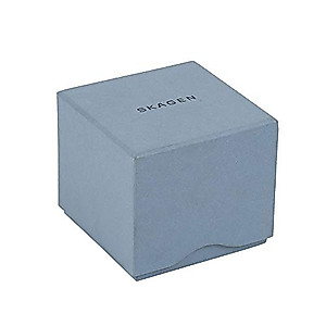 Skagen Women's Signatur Quartz Analog Stainless Steel and Leather Watch, Color: Blue/Rose Gold (Model: SKW2838)