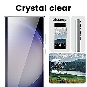 MOHAVE [Auto Alignment] Privacy Screen Protector Designed for SAMSUNG Galaxy S23 Ultra 6.8" [Ultrasonic Fingerprint Support] - Sensor Protection / 2 Pack, Anti Spy Film, Daily protection, Crystal Clear, Touch Responsive, Case Friendly