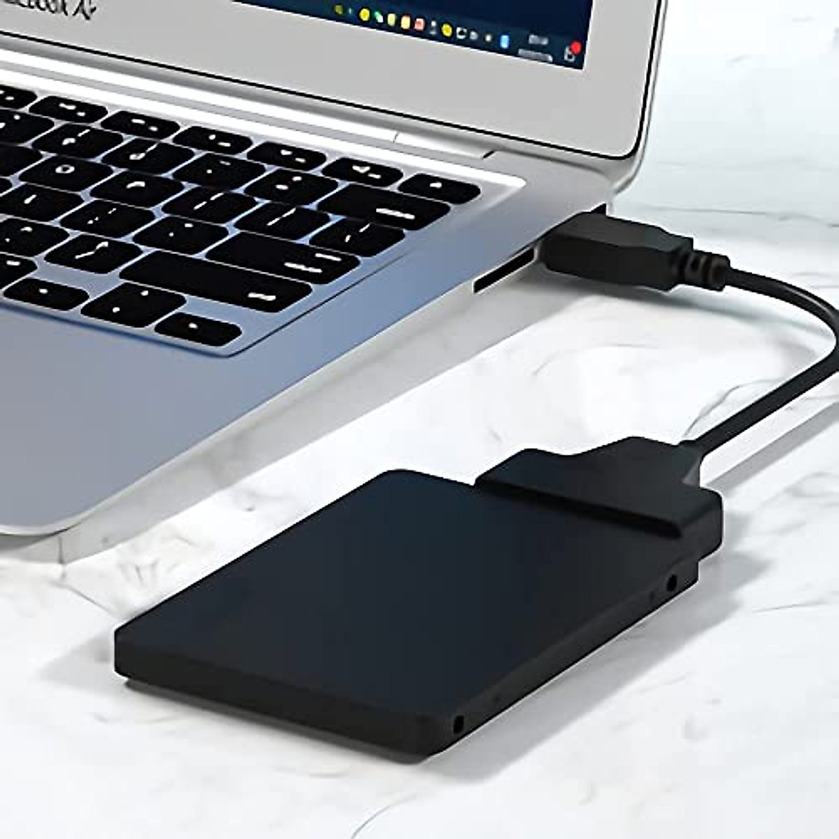 ULXUUUN SATA to USB Cable, USB 3.0 to SATA III Hard Drive Adapter Compatible for 2.5-Inch HDD & SSD, Support UASP