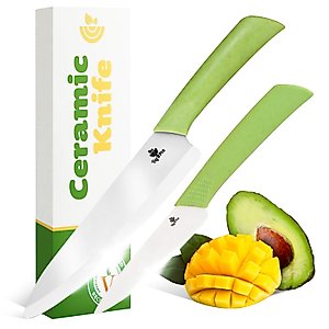VegItPro 4” Vegetable Knife for Kitchen, Sharp Ceramic Knife With Ergonomic Handle, Non-Reactive Cutting Knife for Vegetables & Fruits, Professional Chef Knife with Ceramic Blade, Gift-Ready Knives