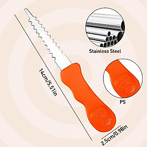 Christmas Pumpkin Carving Knife Halloween Pumpkin Carving Tools Stainless Steel Convenient Cutting Fruit Engrave for Clay Carving Family Party Xmas