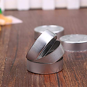 SUPVOX 500pcs Aluminum Tea Light Tins Tea Light Empty Case Containers Candle Making (Silver)