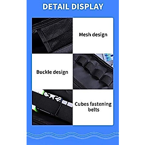 Professional Speed Cube Storage Bag with Individual Compartments for Timer/Cubes/Cup/ Mat Supplies- Black Satchel Shoulder Bag Carry Case Perfect for Competitions- from MRC