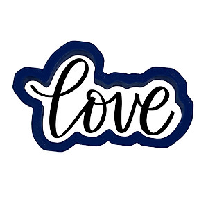 Love Word Outline Cookie Cutter (5 inch)