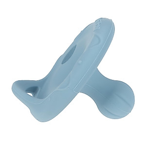 Nuby 2 Piece 100% Silicone Natural Cherry Shape Pacifiers, 0-6 Months, Blue/Green or Pink/Purple