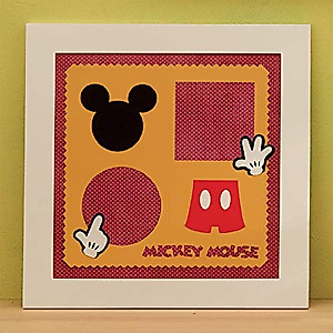 Brother ScanNCut Disney Pattern Collection 1 CADSNP01, Classic Mickey & Minnie Mouse, 26 Designs Disney Vinyl Decals, DIY Valentine's Cards, Appliques with Mickey Ears, Gloves, Hearts, Banners & More