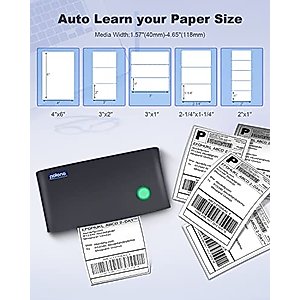 POLONO Shipping Label Printer, PL60 4x6 Label Printer for Shipping Packages, Direct Thermal Printer, Compatible with Windows, Mac, Linux, Widely Use for Shopify, Ebay, Amazon, UPS, FedEx, Etsy