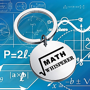 PENQI Mathematical Formula Keychain Gift Math Lovers Jewelry Math Whisperer Keychain Math Jewelry Math Lovers Jewelry Math Teacher Appreciation Gift (sliver)
