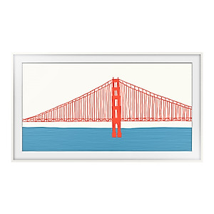 SAMSUNG 55-inch The Frame Customizable Bezel Modern White (VG-SCFA55WTBZA, 2021 Model)