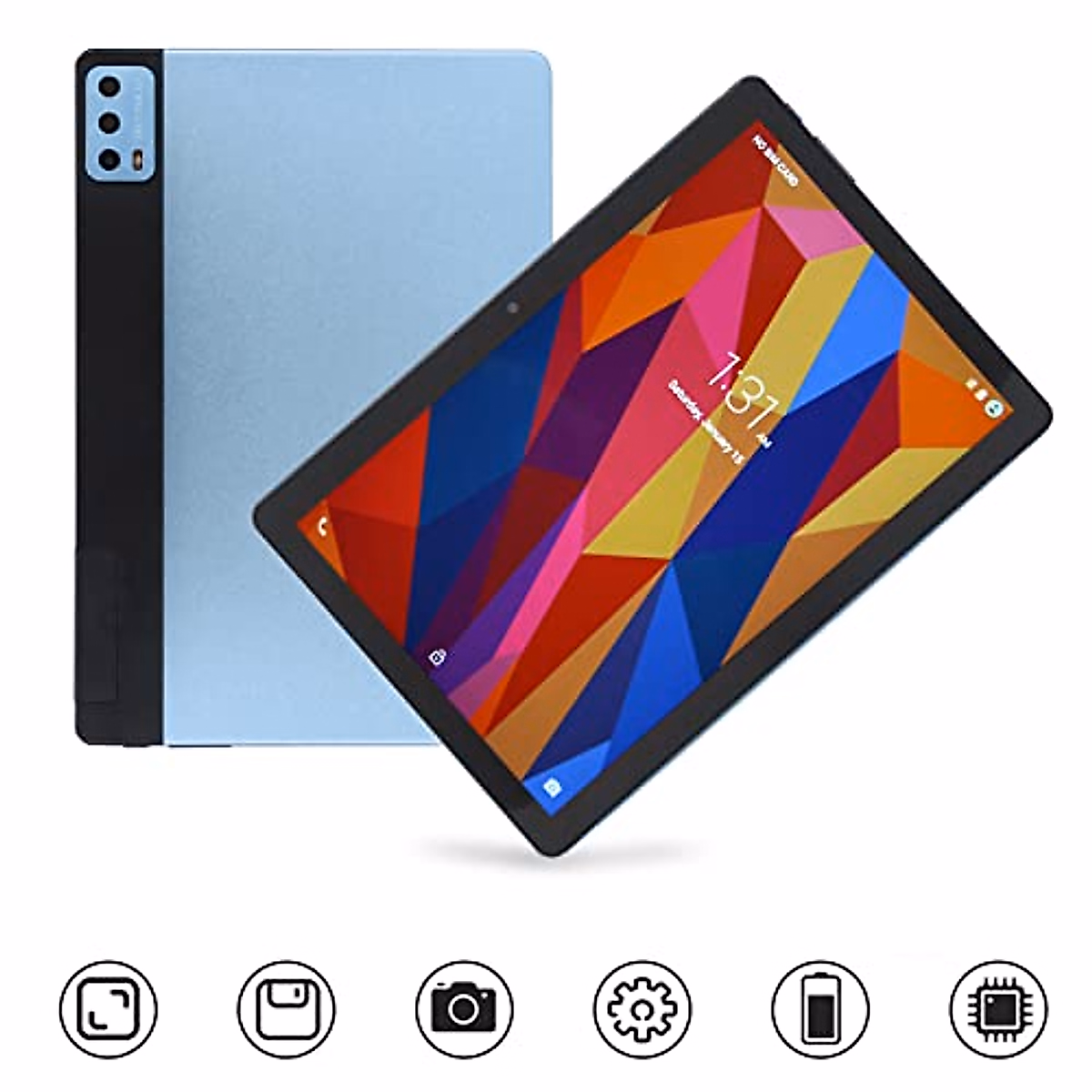 10.1in Tablet 11 Tablet, Octa Core Processor, 8GB RAM 256GB ROM, 1920x1200 IPS Touch Screen, 5MP+13MP Cameras, WiFi, BT, 6000mAh, 4G Dual SIM Tablet, Blue