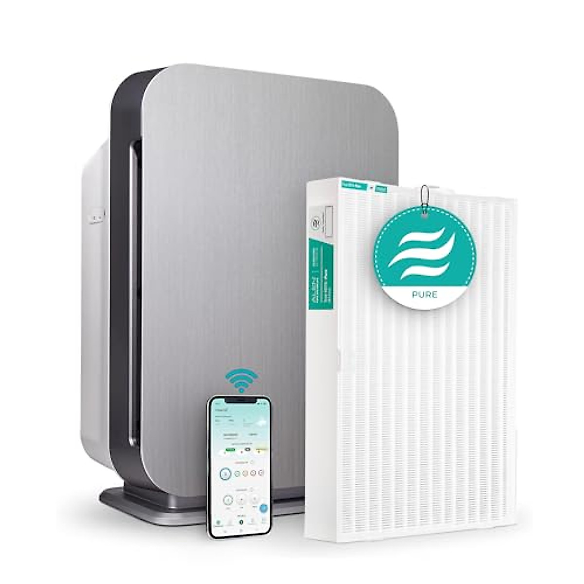 Alen Air Purifier BreatheSmart 75i HEPA w/ Pure Filter for Rooms up to 2600 Sq. Ft. - Perfect for Living Room & Kitchen - Captures Allergens & Dust