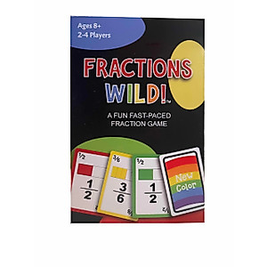 Fractions Wild - Match Fraction Number or Color to be The First to get rid of All Your Cards! Easy to Learn, Fun to pla Math Game for 3rd, 4th, 5th and 6th Grades.