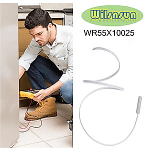 Wilsnsun Refrigerator Temperature Sensor WR55X10025 Compatible with General Electric & Hotpoint Refrigerators, Replaces PS304103 AP3185407 EA304103 914093