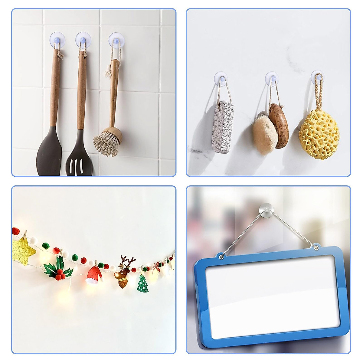 Medsuo 12pcs Suction Cup Glass Suction Pads 40mm Clear PVC Plastic Sucker Pads Without Hooks Extra Strong Adhesive Suction Holder for Home Kitchen and Bathroom Window Glass Door