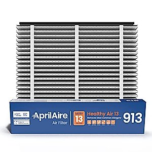 AprilAire 913 Replacement Filter for AprilAire Whole House Air Purifiers - MERV 13, Healthy Home Allergy, 25x20x4 Air Filter (Pack of 1)