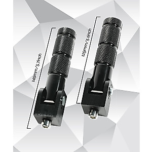 RACOONA Foot Pegs,Bike Pegs,Foldable Motorcycle Foot Pegs,Car Accessories 8MM Motorcycle Pegs,90 Degree Fixed Folding Passenger Pedal,Universal Footpeg Aluminum Pedals for Electric Motor Bicycle ATV