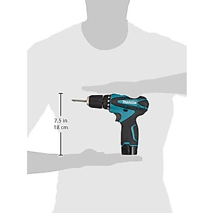 Makita DF330DWSP Rechargeable Driver Drill with 10.8 V LED Light, Small, Equipped with 1 Battery Included