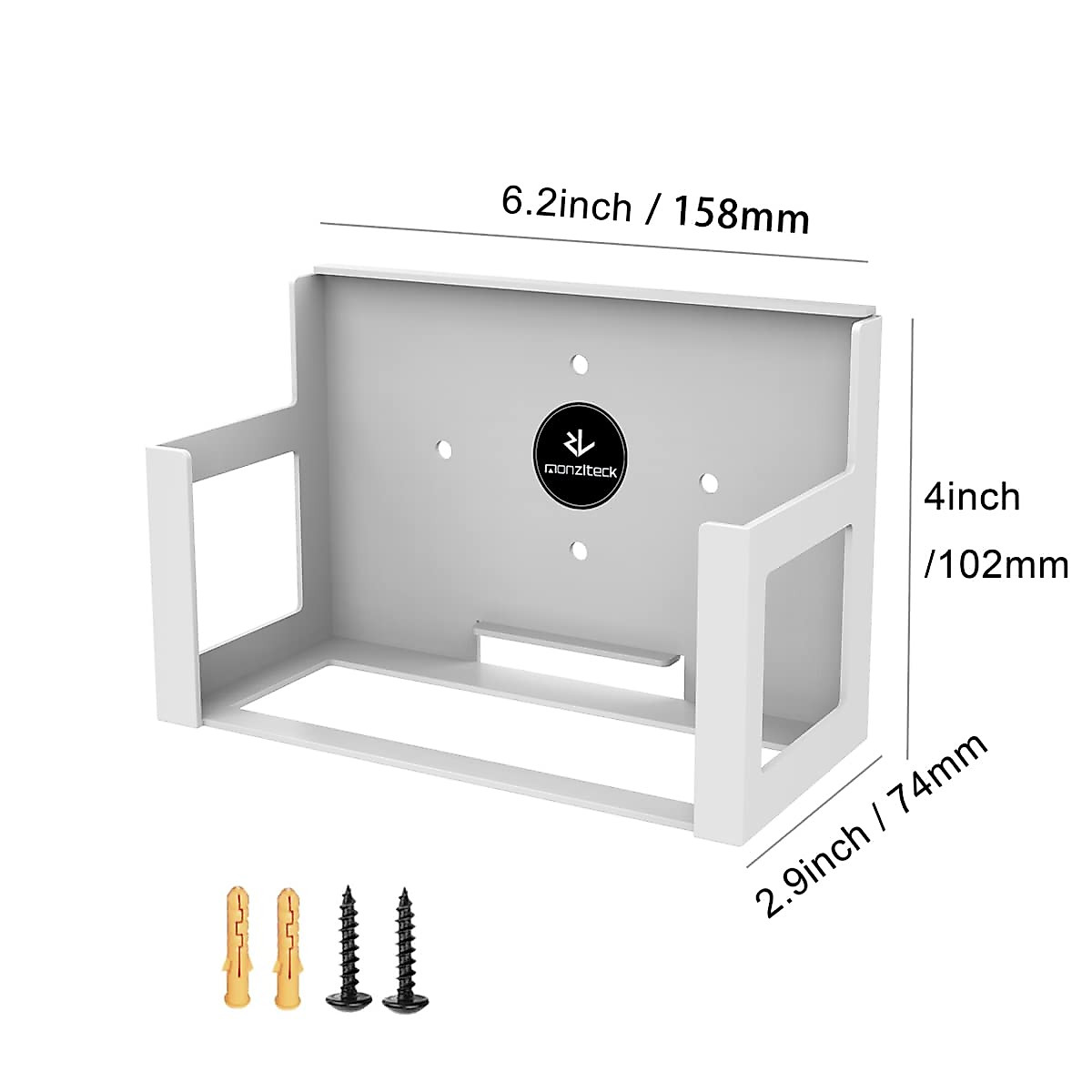 Monzlteck Wall Mount Holer for Xbox Series S,All Metal Vertical Hanging On Wall with Power Botton Left/Right,Wall Shelf Bracket for XSS