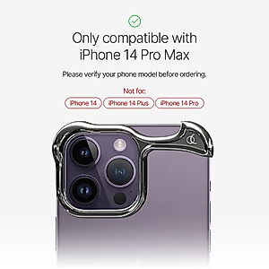 Arc Pulse Phone Case Designed for iPhone 14 Pro Max, Aerospace Grade Aluminum (Aluminum Mirror Polish Silver)