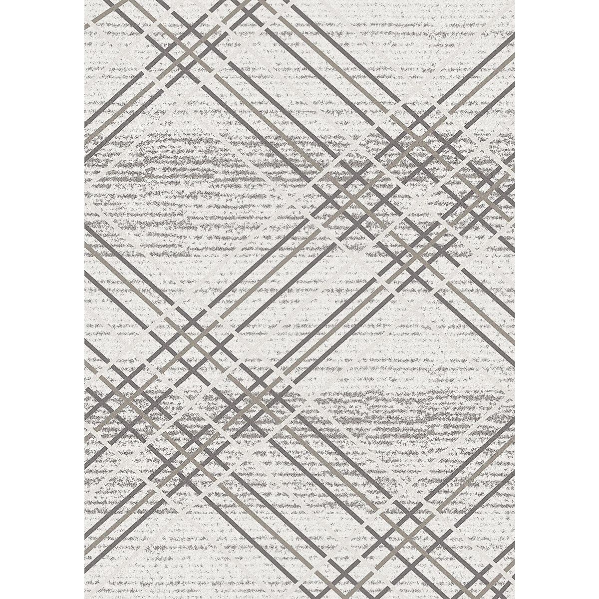 FINOREN Artistic Abstract Area Rug.Lines-Grey,5x7 Feet,Suitable for Bedroom,Living Room,Apartment,Machine Washable Non-slip Soft Modern Interior Rug,Smudge-proof,Non-shedding.