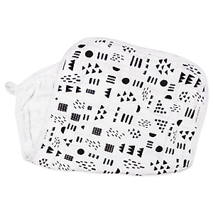 HonestBaby Baby Organic Cotton Multi-layer Burp Cloths Multipack, Pattern Play, One Size