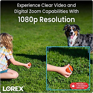 Lorex HD Security Camera System w/ 1TB DVR – 8 Channel Home Security System w/ 4 Analog Bullet Cameras – Smart Motion Detection, Long Range IR Night Vision, Weatherproof Surveillance