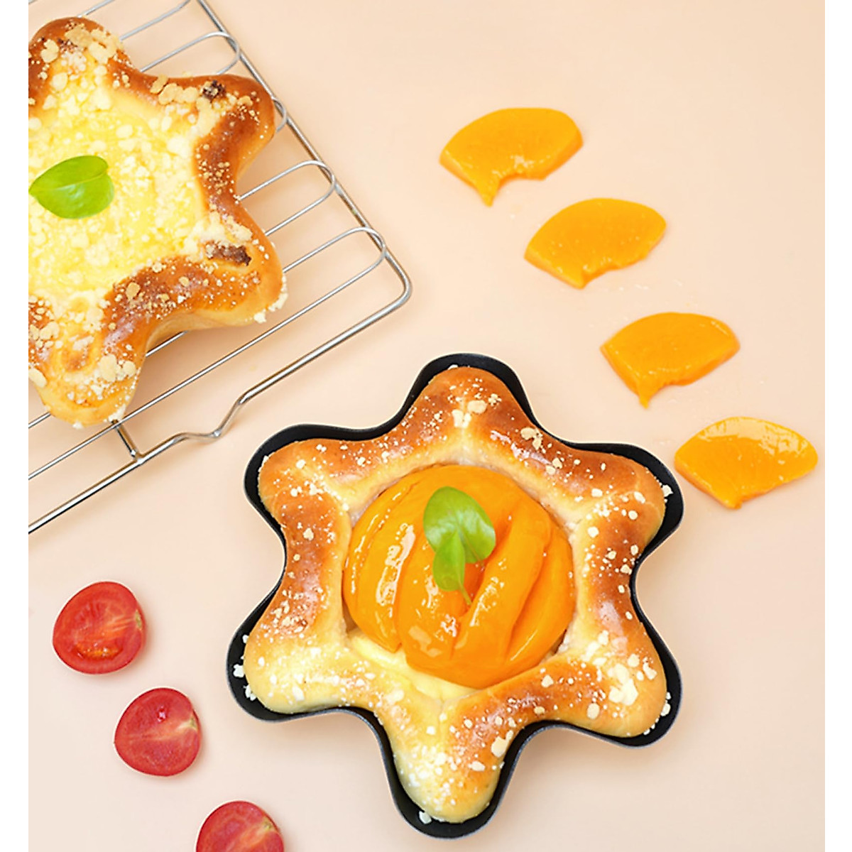 Tosnail 8 Pack Non-stick Tortilla Pan Taco Shell Maker Egg Tart Mold