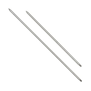 BULIKOR Brazilian Vertical BBQ Grilling Skewer Set - 2 Sizes of Skewers (9" and 12") - For Fish, Meat, Whole Chickens - To Use on Grill, BBQ and Oven - Complete with Basting Brush