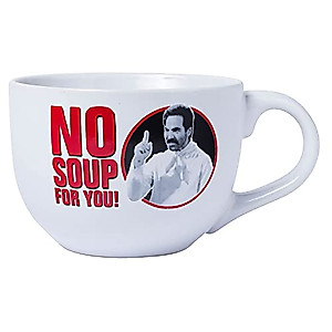 Silver Buffalo Seinfeld No Soup For You Ceramic Soup Mug, 24 Ounces