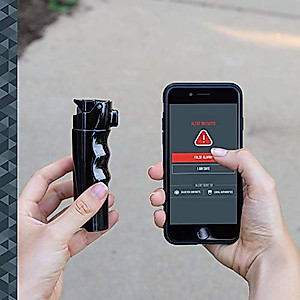 SABRE Smart 2-in-1 Pepper Spray, Live Continuous Location Tracking Texts in Emergencies, Refill Canister Available, Rechargeable, 25 Bursts with 10 ft. Range, Flip Top Safety, Ergonomic Finger Grip