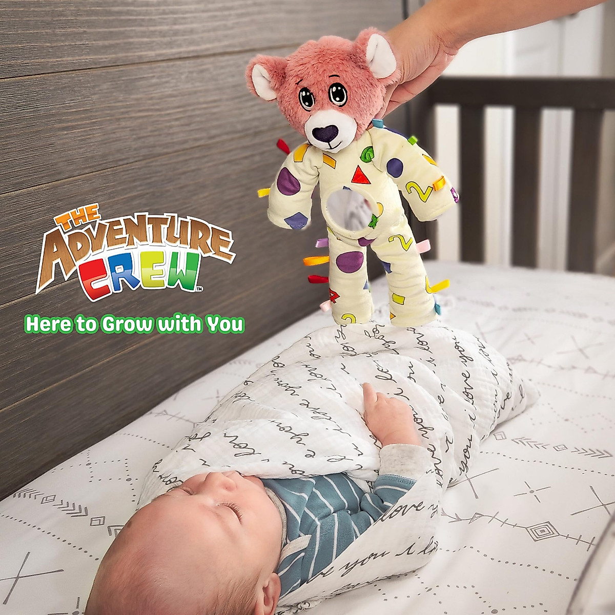 Nobory Toys The Adventure Crew 123 Look at Me Sensory Activity Suit for Infants and Toddlers | Interchangeable with The Adventure Crew Plush Characters | Early Learning Toy