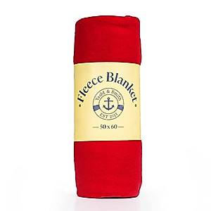 YACHT & SMITH Soft Fleece Blankets 50 X 60, Lightweight, Cozy Warm Throws Dark Colorful Blanket Sofa Travel Outdoor, Wholesale