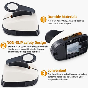 Hole Puncher, Hole Punch, Circle Punch, Paper Punches for Crafting, Circle Hole Punch, 1 inch Hole Punch, 1 inch Circle Punch, Large Hole Punch, Hole Puncher Single, 3pcs Circle Punch Set