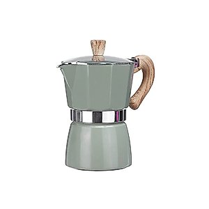 TCOOME EU Certification Aluminum Classic Stovetop Espresso Maker for Great Flavored Strong Espresso,Italian Style Espresso Mocha Pot,Cuban and Greca coffee maker, moka coffee Percolator(BLUE, 150ML)