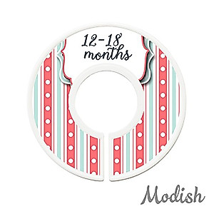 Modish Labels Baby Clothes Size Dividers, Baby Closet Organizers, Size Dividers, Baby Closet Organizers, Closet Dividers, Clothes Organizer, Nursery Décor, Girl, Flowers, Shabby Chic (Baby)