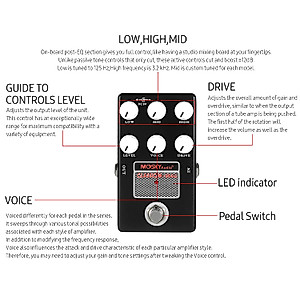 ERYUE Classic M-Shall Speaker Simulator, MOSKYaudio Classic M-Shall Speaker Simulator Cabinet Simulator Guitar Effect Pedal Speaker Simulation for Guitar Bass