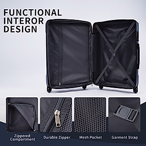 Merax 20 Inch Carry On Luggage with Wheels Aluminum Alloy Corner Hard Shell Suitcase TSA Luggage Suitcases for Travel Woman Men(Red)